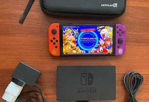 Nintendo Switch Oled прошитая,игры,чехол