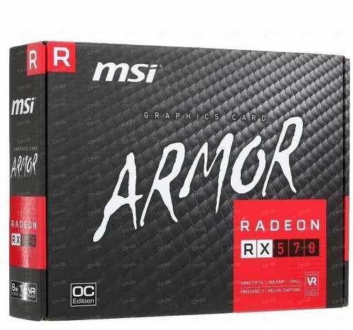 Видеокарта MSI AMD Radeon RX 570 armor OC