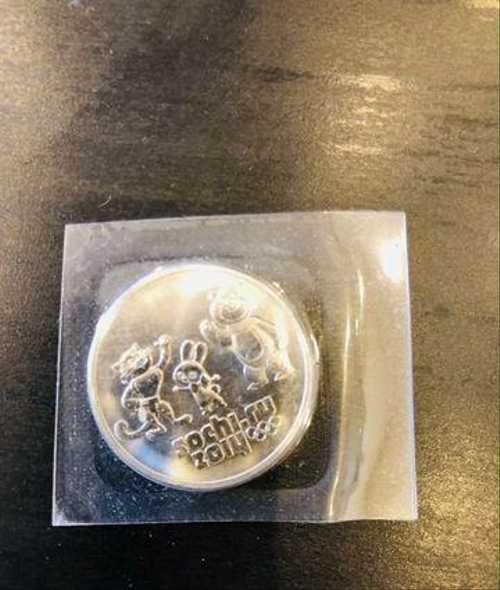 Коллекционная монета 25р Олимпиада Сочи 2014