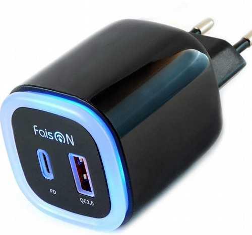 Блок питания сетевой 1 USB, Type-C FaisON C-100, G