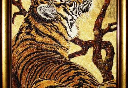 Картина из янтаря - Тигр Array
