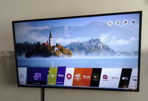 Телевизор LED LG 49UK6200PLA черный 49"