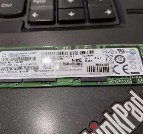 SSD NVMe Samsung 256 GB