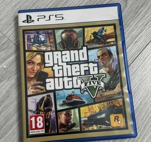 GTA 5 для Ps5 лицензионный диск для playstation 5