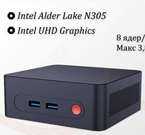 Мини пк i3 n305 8/8 no ram no SSD новый