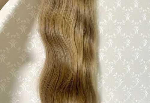 Волосы натуральные срез 55 см блонд
