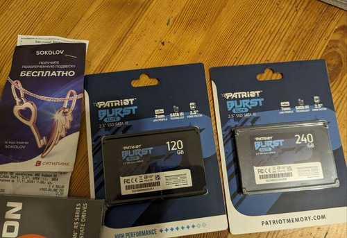 Новые SSD Patriot Burst Elite чек гарантия Ситилин