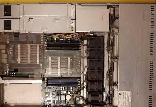 Сервер 1U Supermicro 2xE5-2670/64Gb/4x3.5"/2xбп