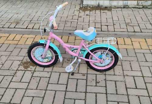 Продам б/у детский велосипед с колёсами 14 дюймов