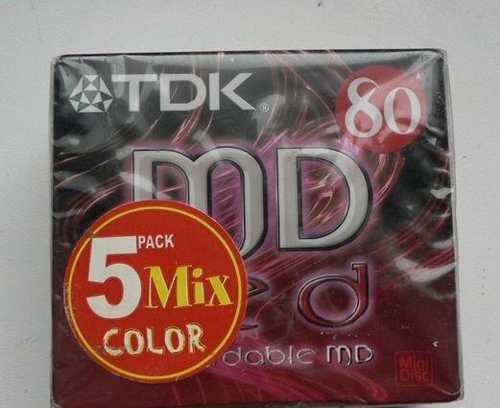 MD минидиски TDK Color Mix 80