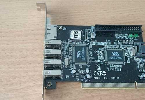 Контроллер PCI usb 2.0, e-sata, ide, SATA