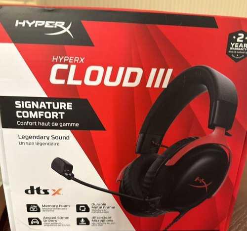 Игровая гарнитура hyperx cloud 3 red