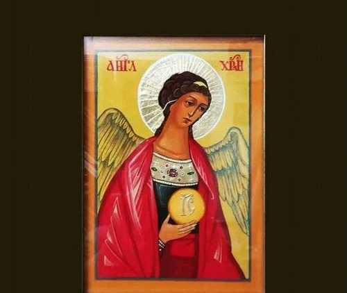 Рукописная икона Ангела Хранителя