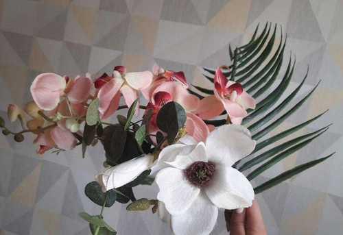 Искусственные цветы монстера орхидея (отдельно)