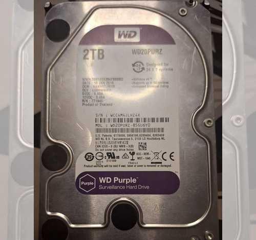 Жесткий диск 2TB Western Digital (WD) Purple