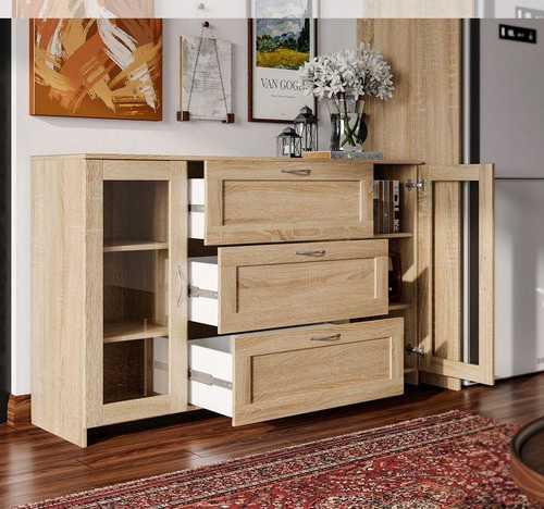 Тумба IKEA Brimnes Сириус с витриной 156х95