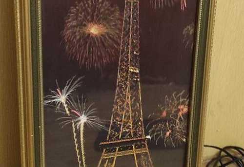 Картина с подсветкой Эйфелева башня