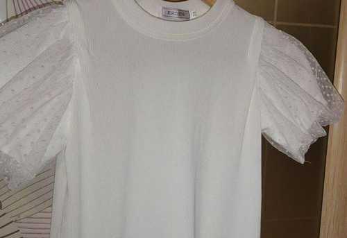 Белая блузка для девочки 134