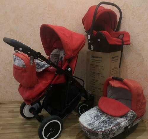 Коляска lonex 3 в 1почти новая