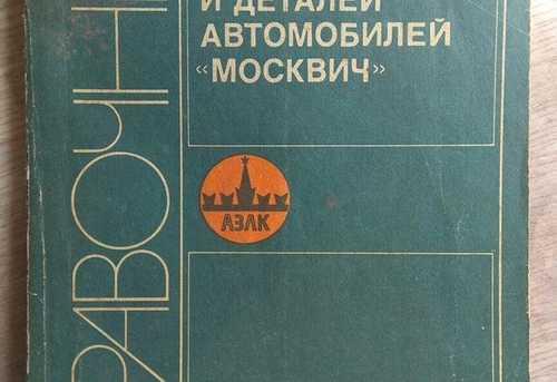 Книга Взаимозаменяемость деталей Москвич