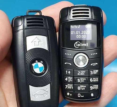 Мини телефон брелок BMW X6 2SIM черный