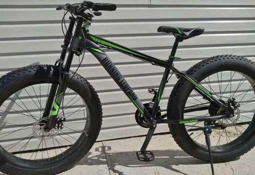 Fatbike чёрно-зелёный новый