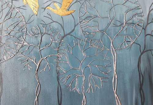 Интерьерная картина текстурная "Абстрактный лес"