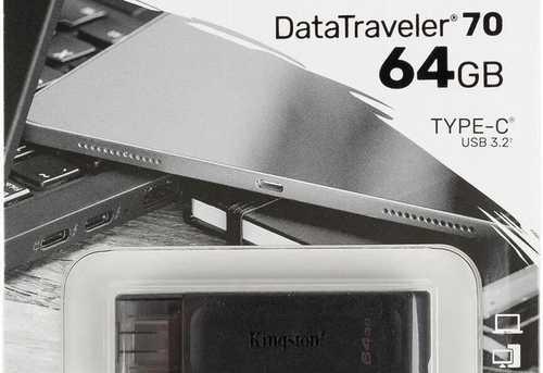 Kingston DataTraveler 70 64Gb Type-C USB3.2 черный