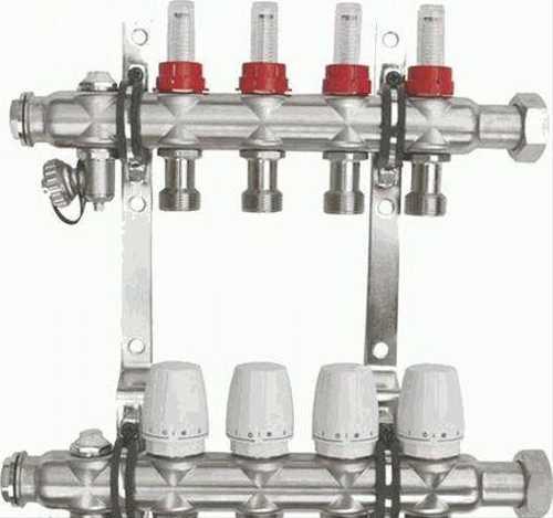 Коллекторный блок TeRma на 4 выхода с термостатич