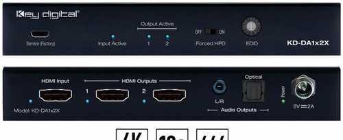 Key Digital KD-DA1x2X - (hdmi-делитель 1вх х 2 вых