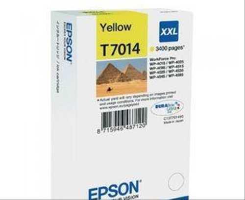 Картридж Epson T7014 XXL Yellow Жёлтый C13T701440