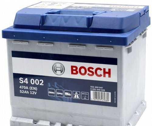 Аккумулятор Bosch Silver S4 002 52 Ач 470 А обратн