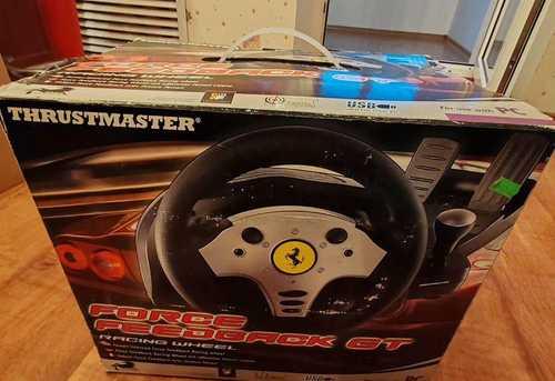 Игровой руль thrustmaster с педалями для компьютер