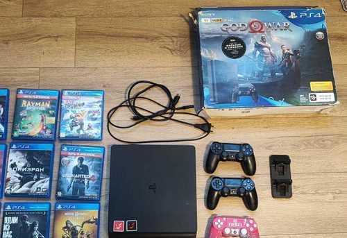 Sony playstation 4 ps4 slim 500gb с дисками