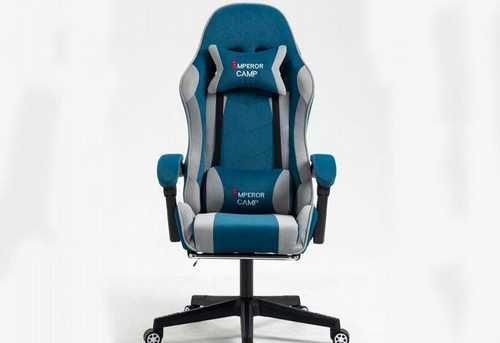 Игровое кресло EC синее-серое без подставки