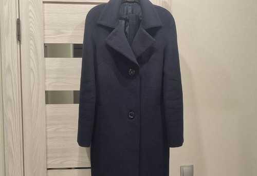 Пальто женское синее 46 (шерсть)