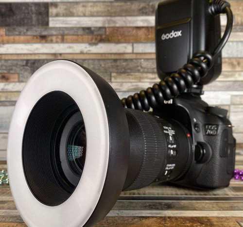 Canon EOS 70D kit EF 100mm 2.8L IS USM Godox MFR76