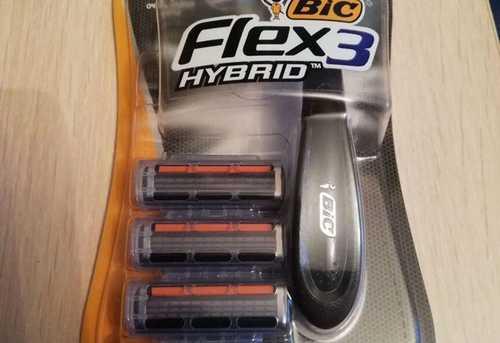Станок для бритья с 4 лезвиями bic flex3 hybrid