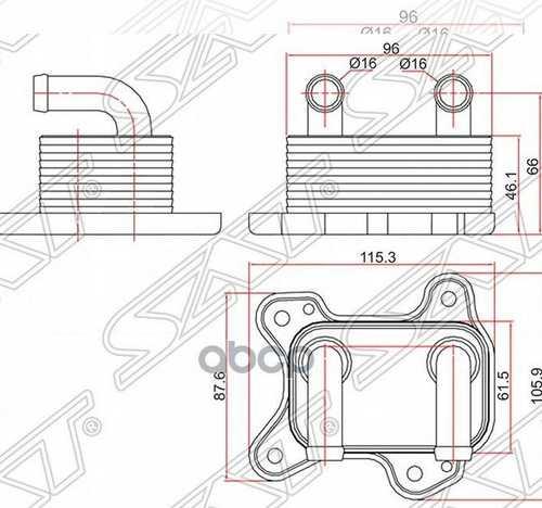 Радиатор масляный opel astra G 00-09/corsa C