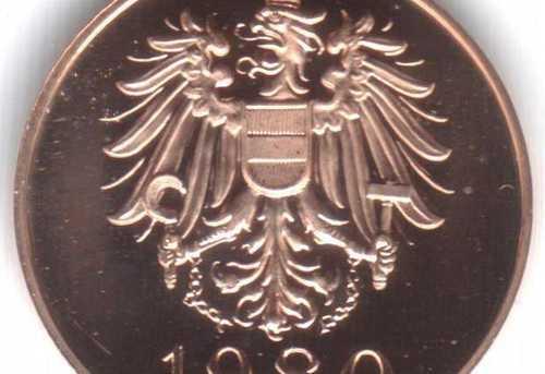 Жетон Венского монетного двора 1980 UNC