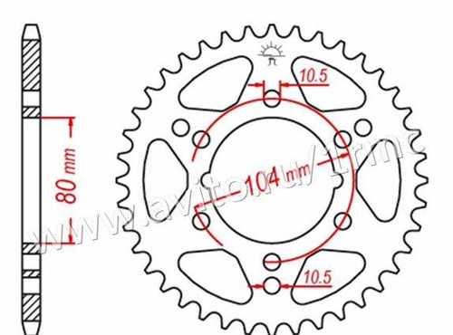 Звезда задняя JT JTR1478.40 Kawasaki ZX-6RR, ZX-6R