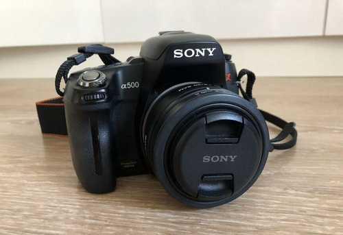 Фотоаппарат Sony A500 + SAL1855 + SAL50F18 + сумка