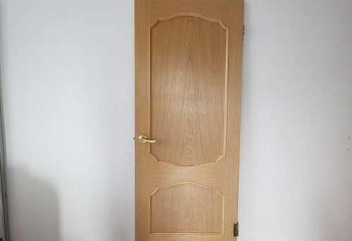 Дверное полотно, дверь с петлями ручкой замком 80