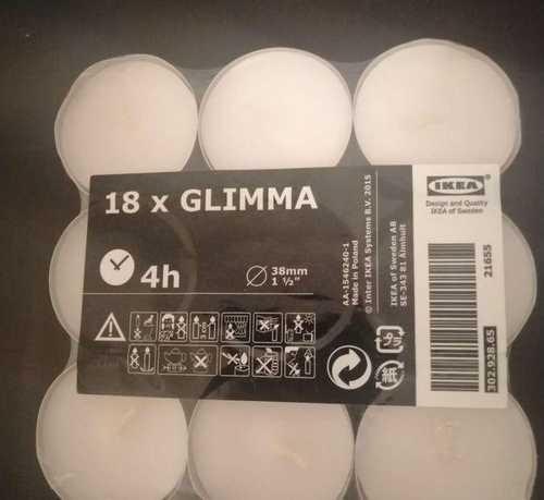 Свечи IKEA glimma новые 18 штук