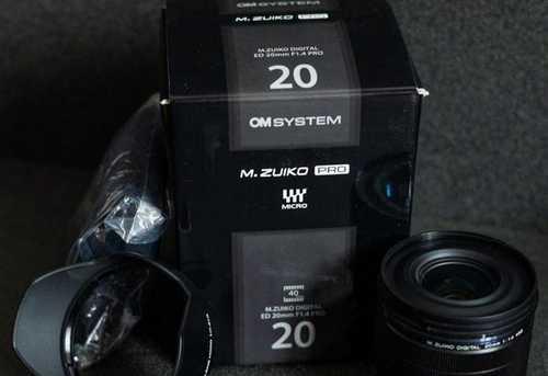 Olympus OM System M.zuiko ED 20mm f/1.4 PRO