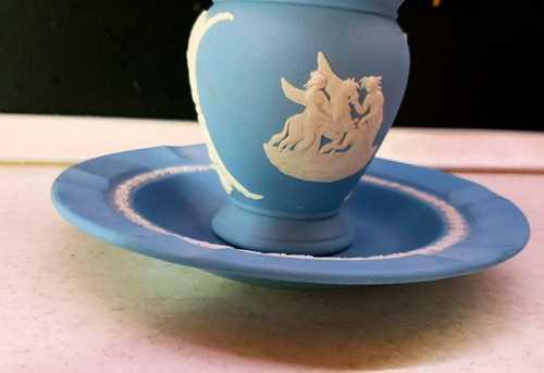 Фарфор Blue Jasper Wedgwood веджвуд тарелка и ваза