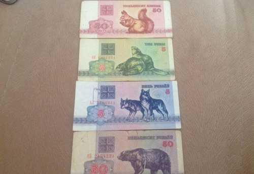 Банкноты Белоруссии 1992 г и Украины