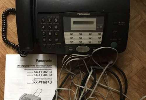 Факс Panasonic KX-FT902RU с бумагой, проводами