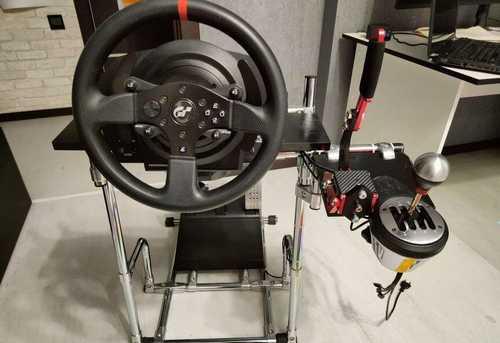 Стойка с рулём thrustmaster t300