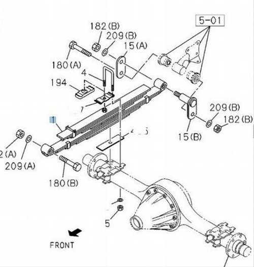 Рессора задняя (с подрессорником) Isuzu NQR71/75